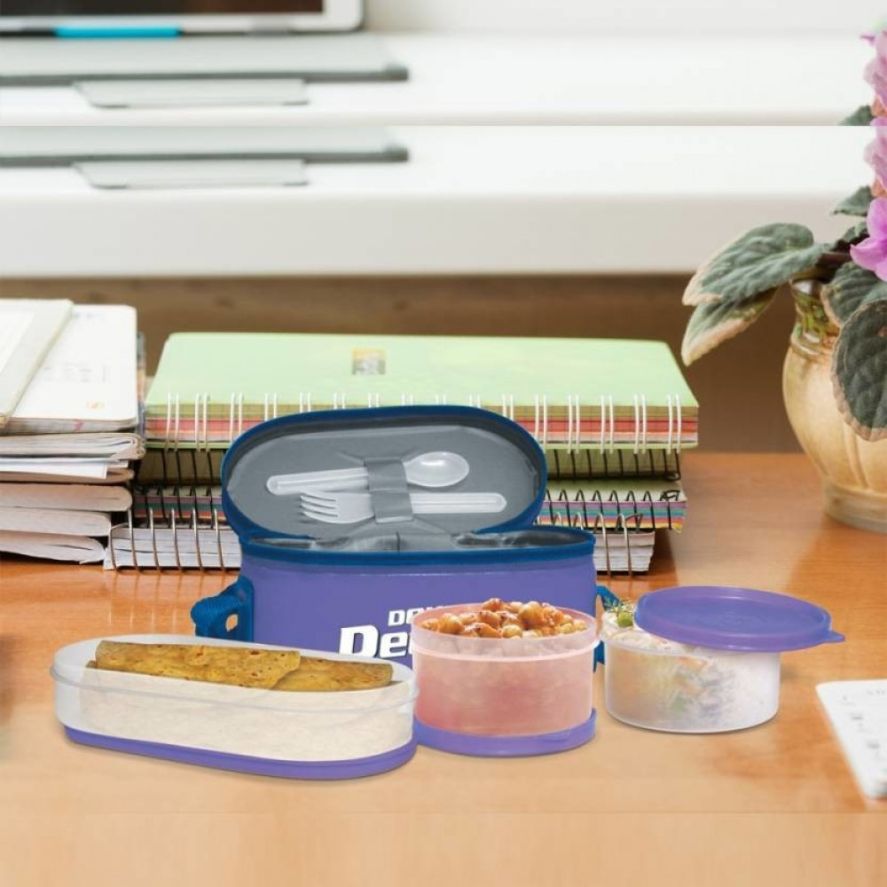 Milton Double Decor Lunch box 3 Containers Lunch Box (800 ml)